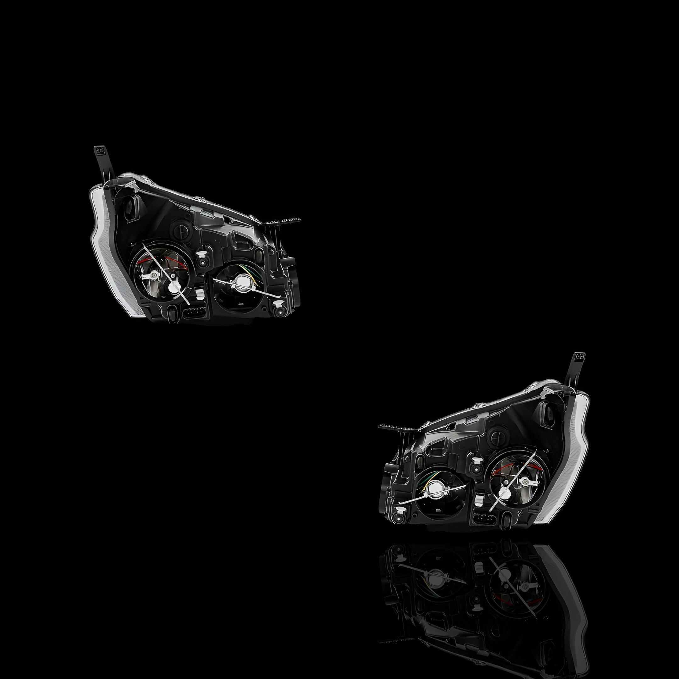 Black Style Headlights - Fits Ford Transit Custom Van VN (2012 - 2017 ...