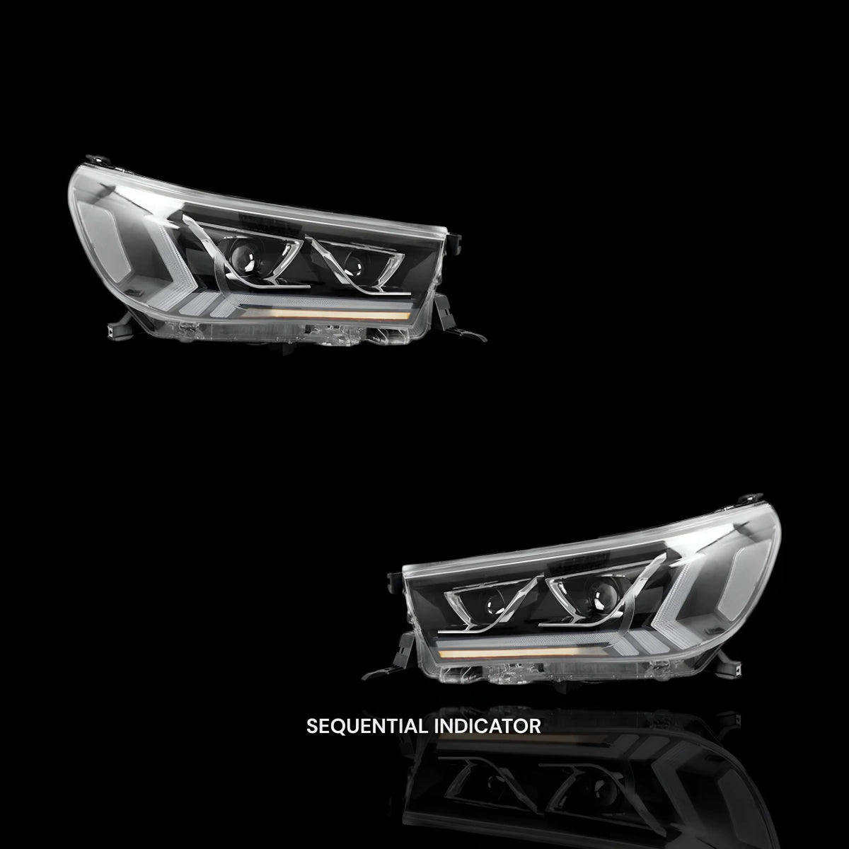Sequential Headlights – Fits Toyota Hilux N80 (2015–2020) | LH + RH ...